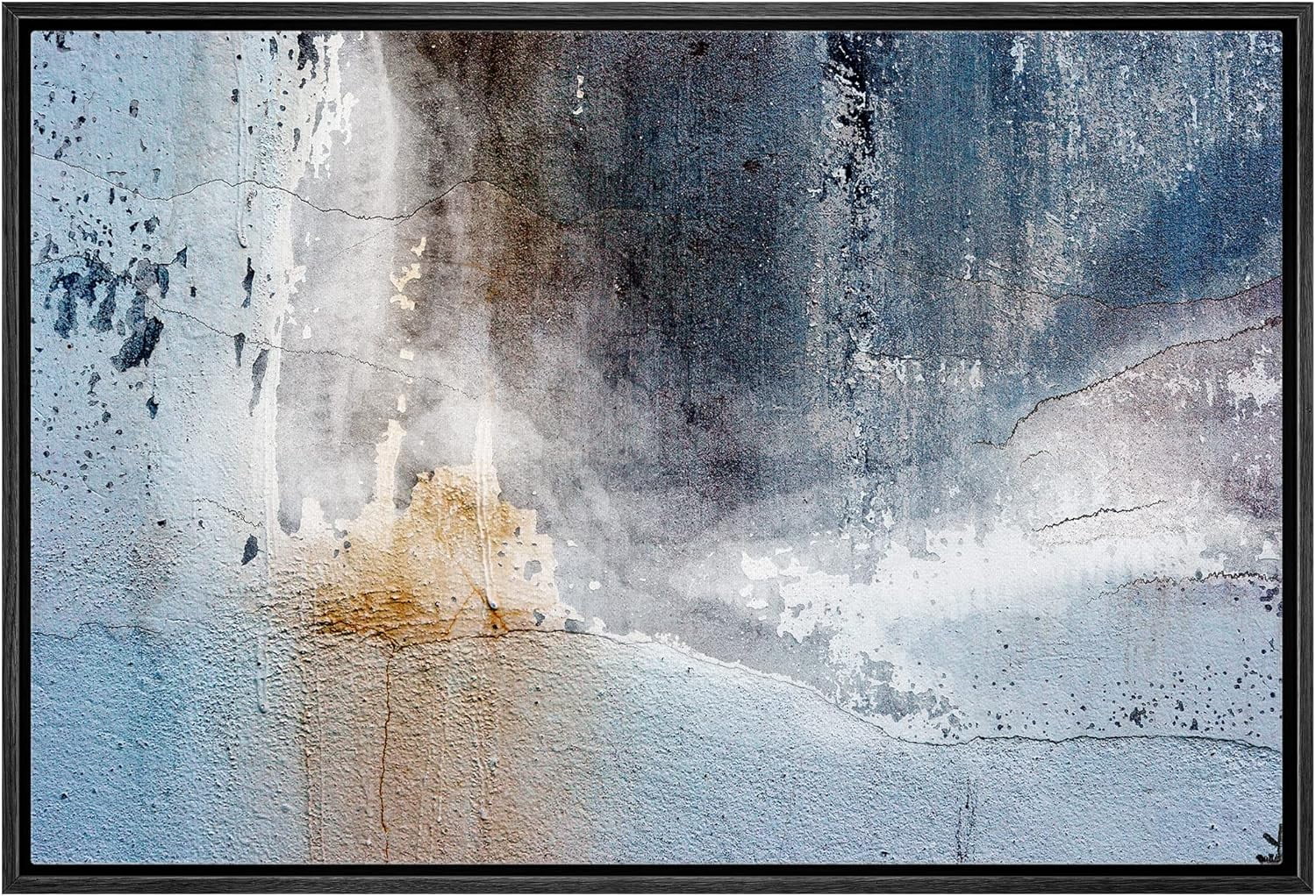 Asdg12sAbstract Framed Canvas Art Aged Wall Giclee Print Modern Wall ...