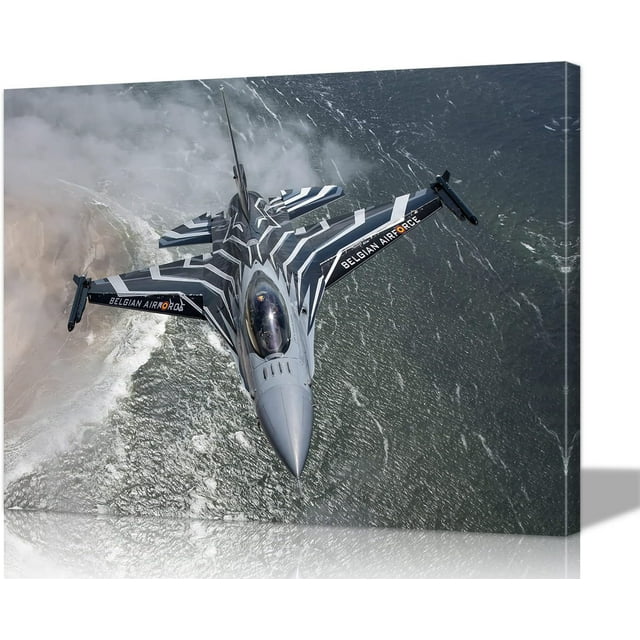 Asdg12sAirplane Poster F16 Fighter Jet Wall Art Airplane Wall Decor ...