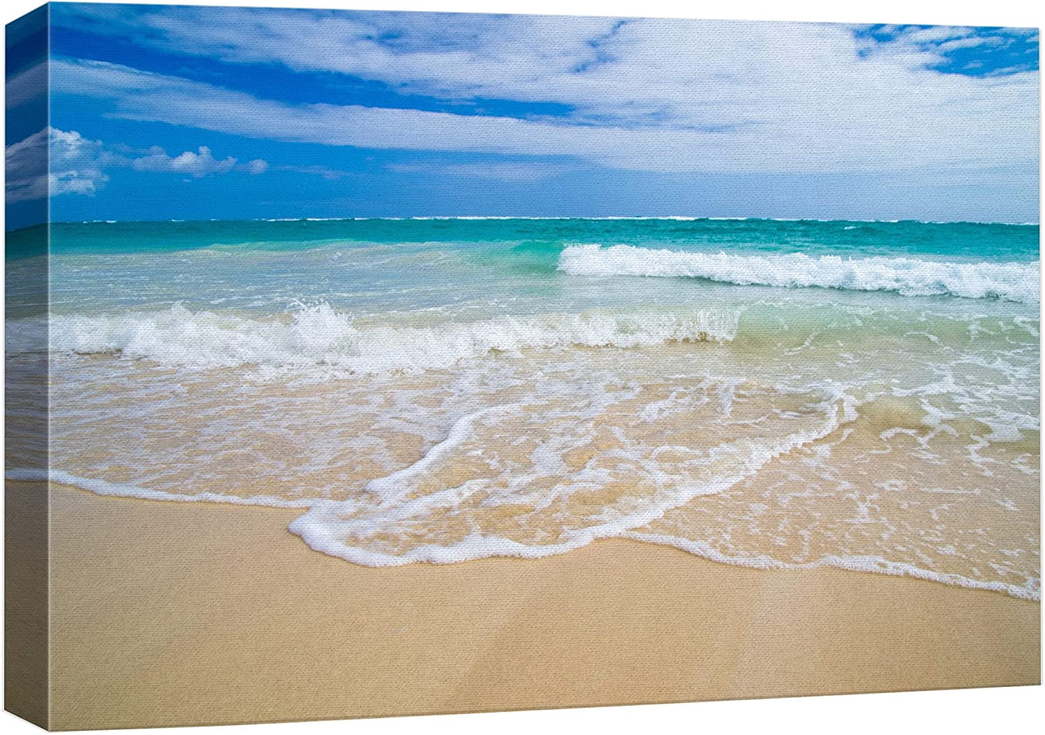 Asdg12sCanvas Print Wall Art Vibrant Beach Ocean Waves & Seafoam Nature ...