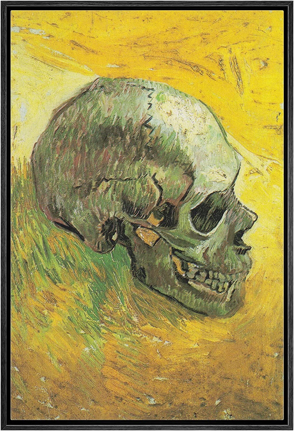 Asdg12sFramed Canvas Print Wall Art Skull by Master Artist Vincent Van ...