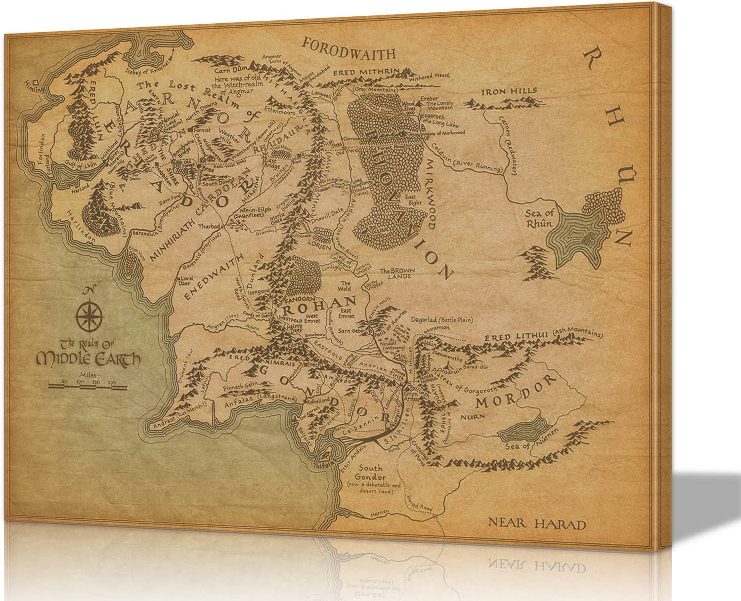 Asdg12sLord of the Rings Decor Middle Earth Map Lord of the Rings ...