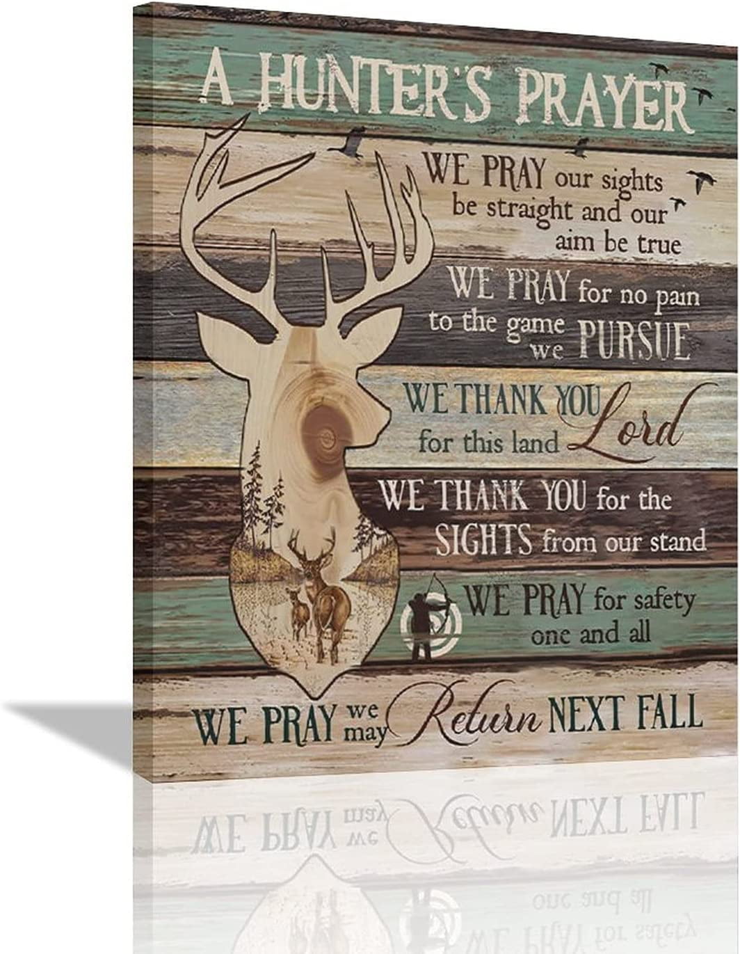 Asdg76s-A Hunter's Prayer Deer Wall Art Deer Picture Wall Decor ...