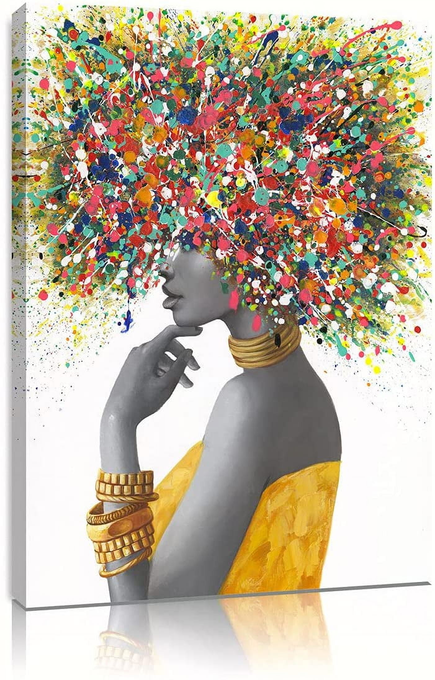 Asdg76s-African American Wall Art - Black Art Paintings for Wall - Graffiti Canvas Wall Art for ...