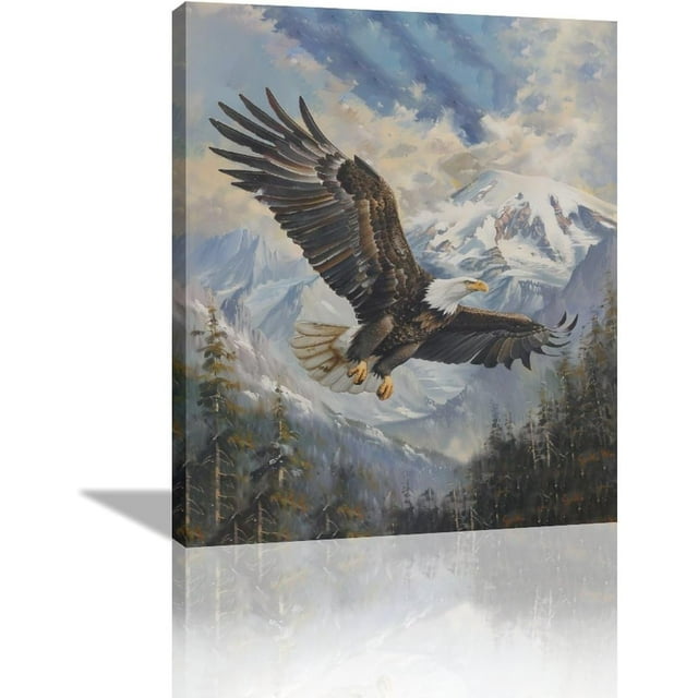 Asdg76s-American Bald Eagle Wall Art Flying Eagle Canvas Prints ...