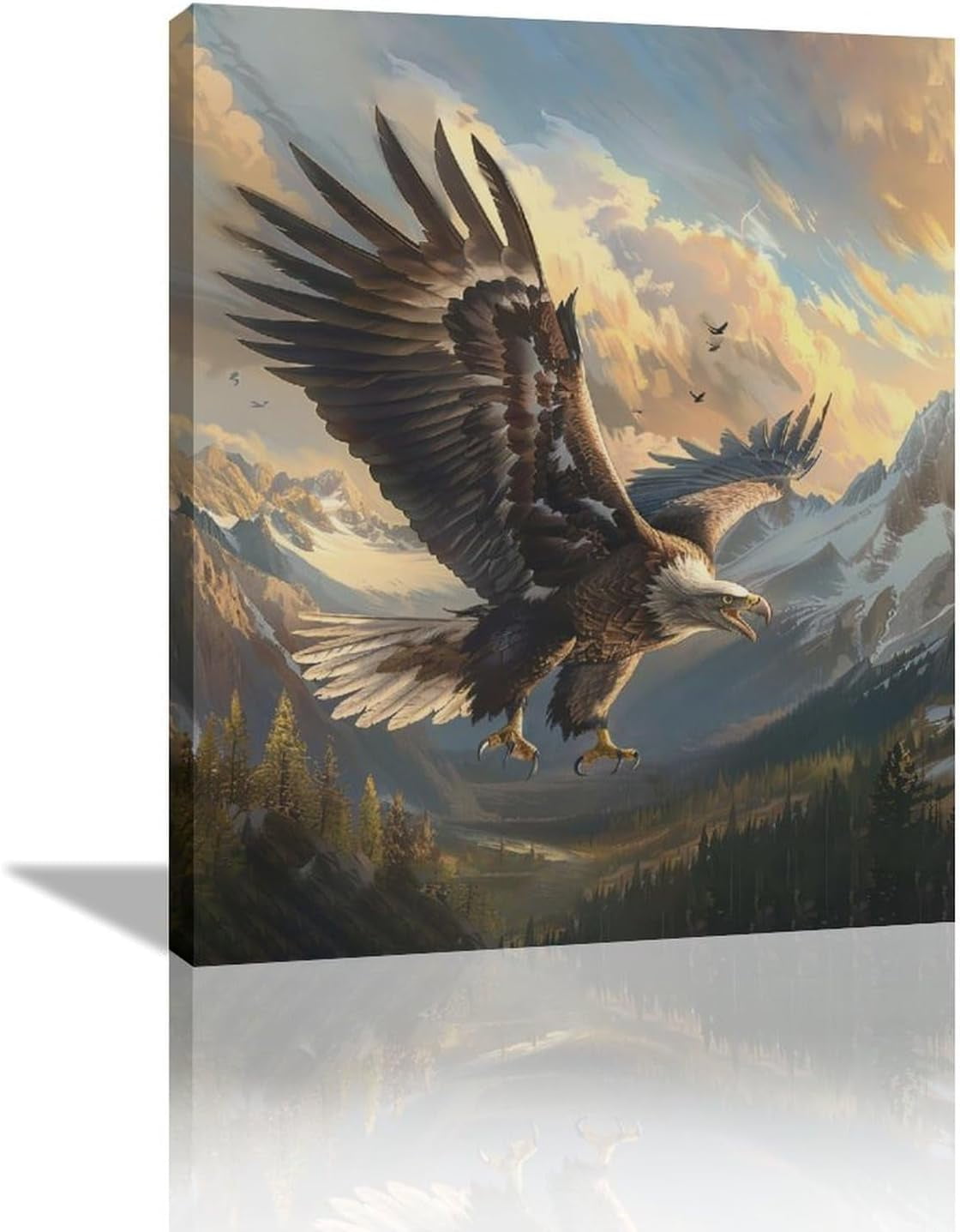 Asdg76s-American Bald Eagle Wall Art Flying Eagle Canvas Prints ...