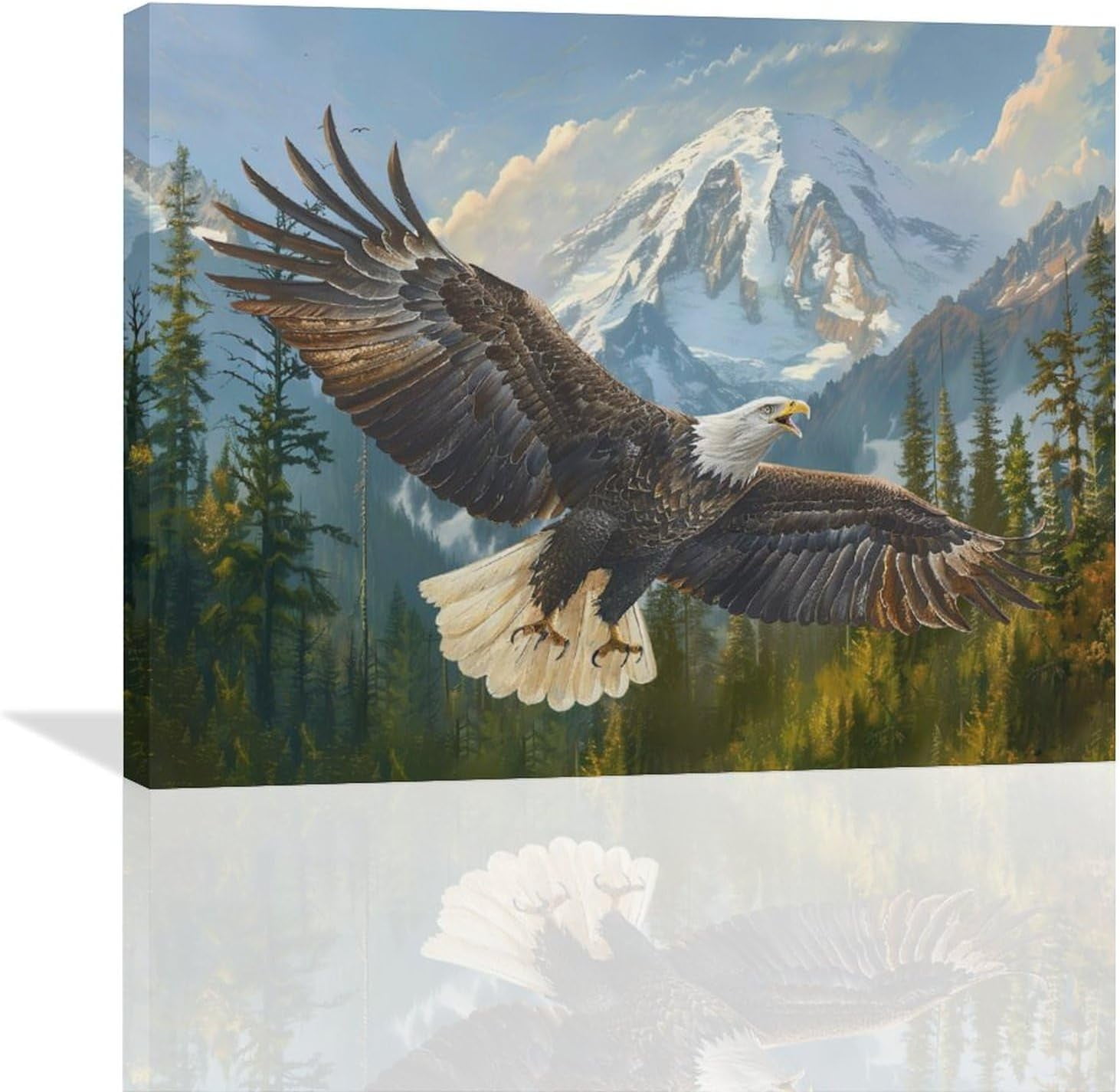 Asdg76s-American Bald Eagle Wall Art Flying Eagle Canvas Prints ...