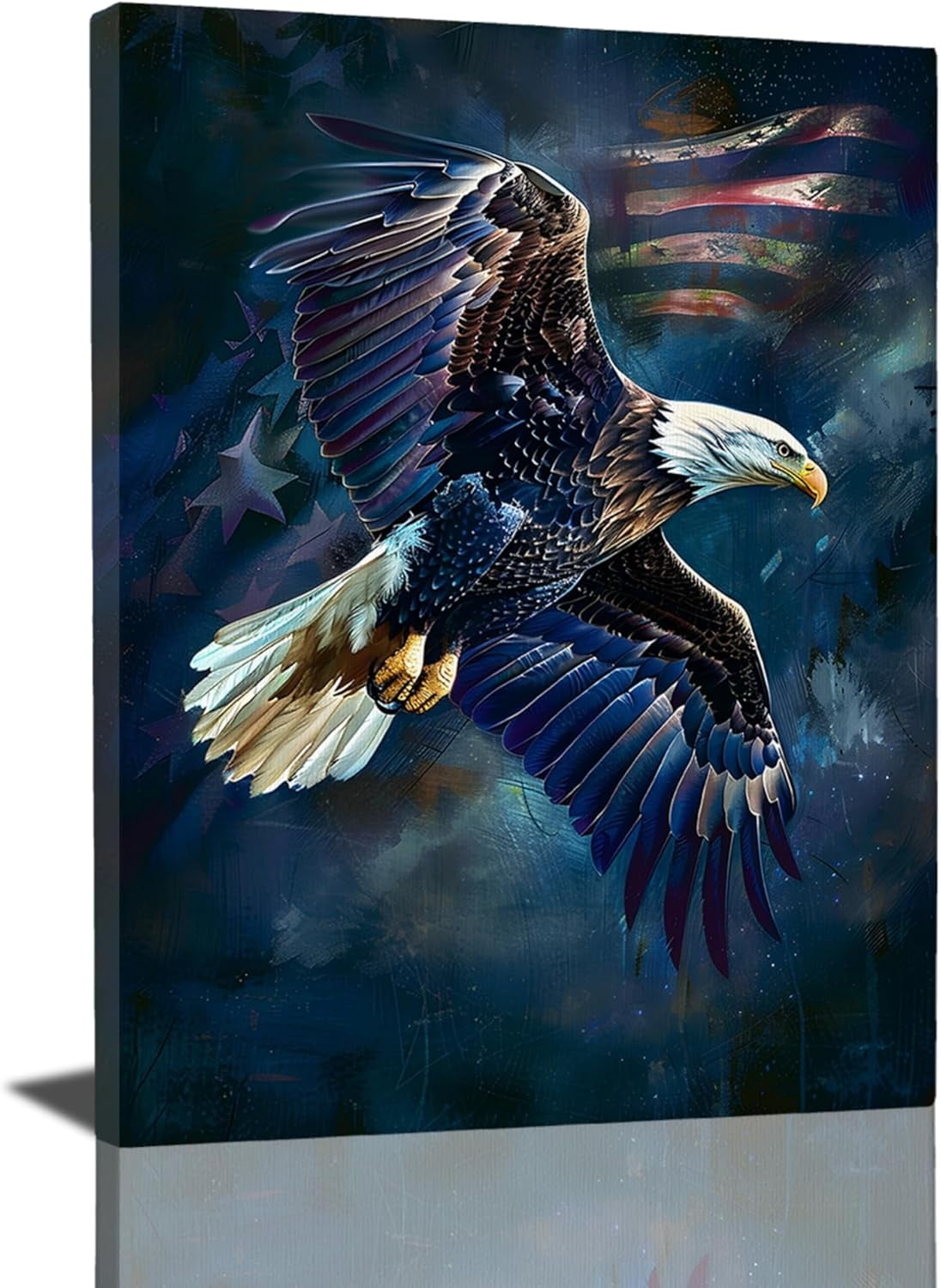 Asdg76s-American Eagle Bald Eagle Wall Art - Framed Canvas Print for ...
