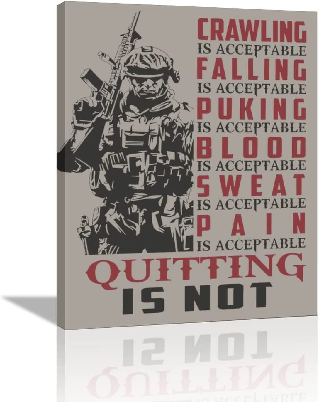 Asdg76s-American Military Army Wall Art Retro Soldiers Motivational ...