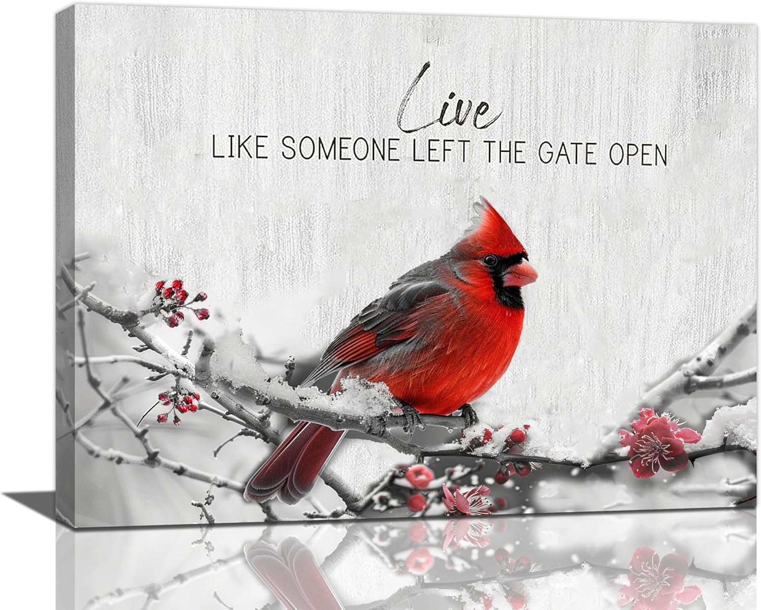 Asdg76s-American Red Cardinal Decor Wall Art Farmhouse Cardinal Bird ...