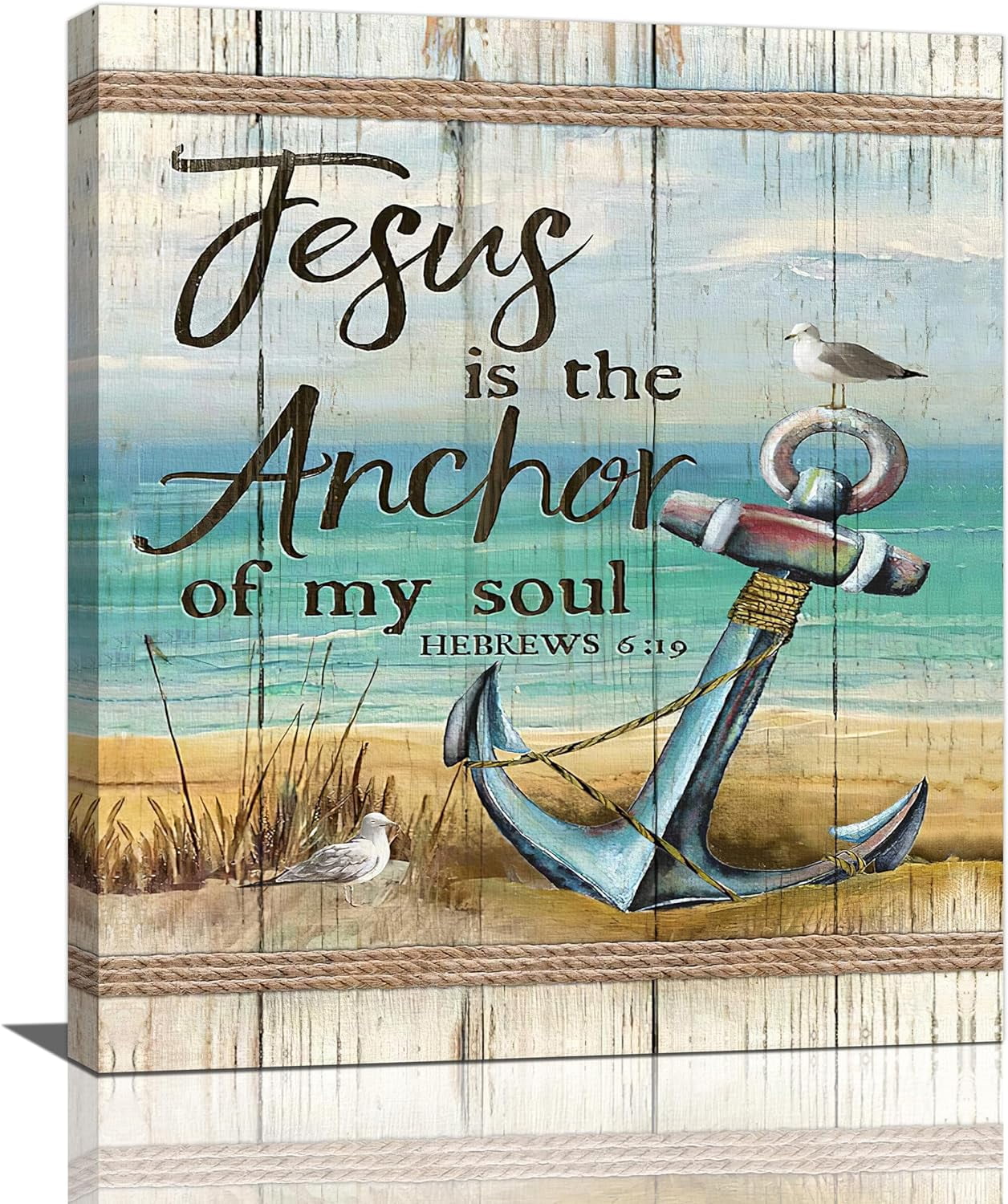 Asdg76s-Bathroom Anchor Wall Art Christian Scripture Canvas Print ...