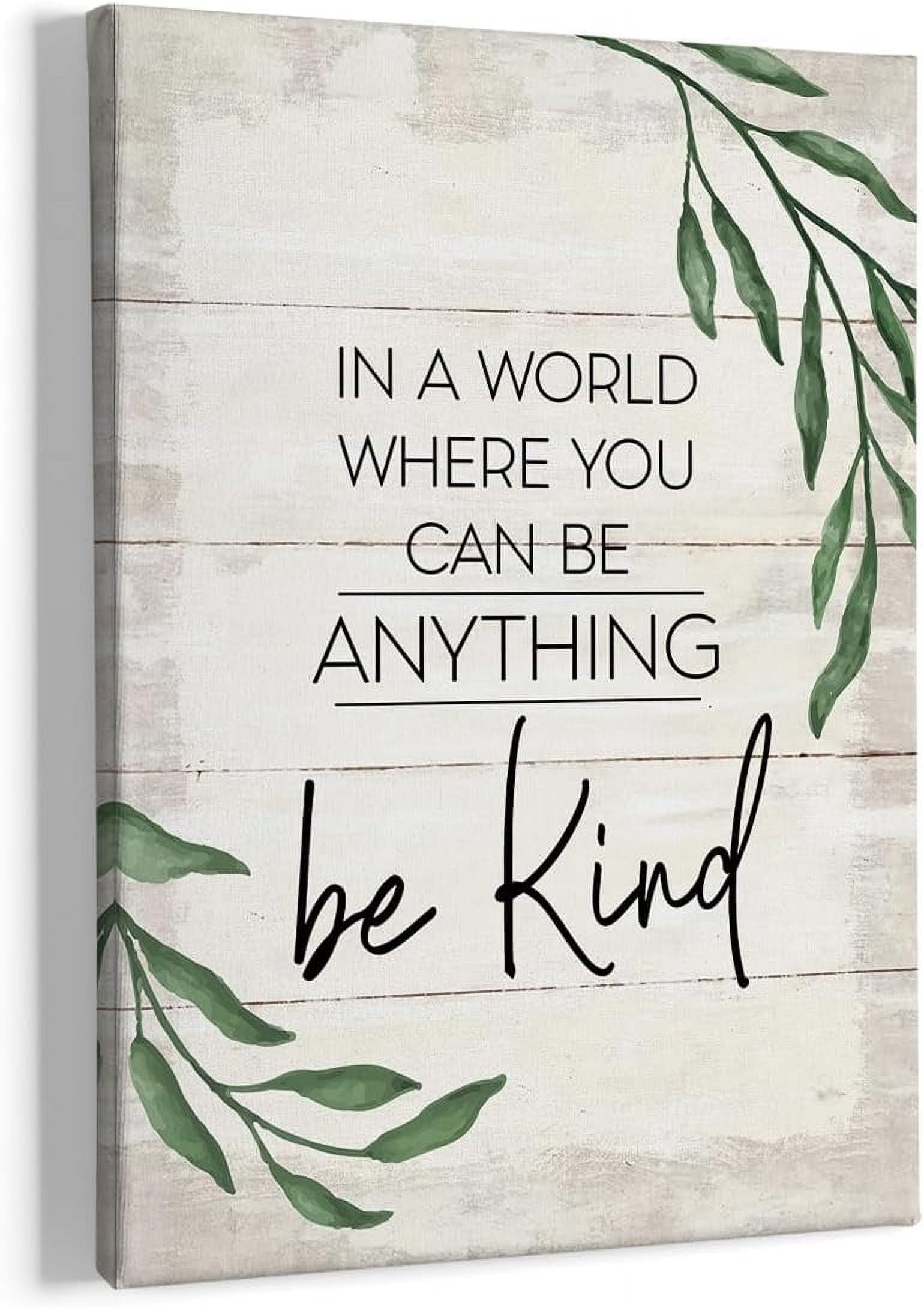 Asdg76s-Be Kind Inspirational Wall Art Decor, Be Kind Sign Office ...