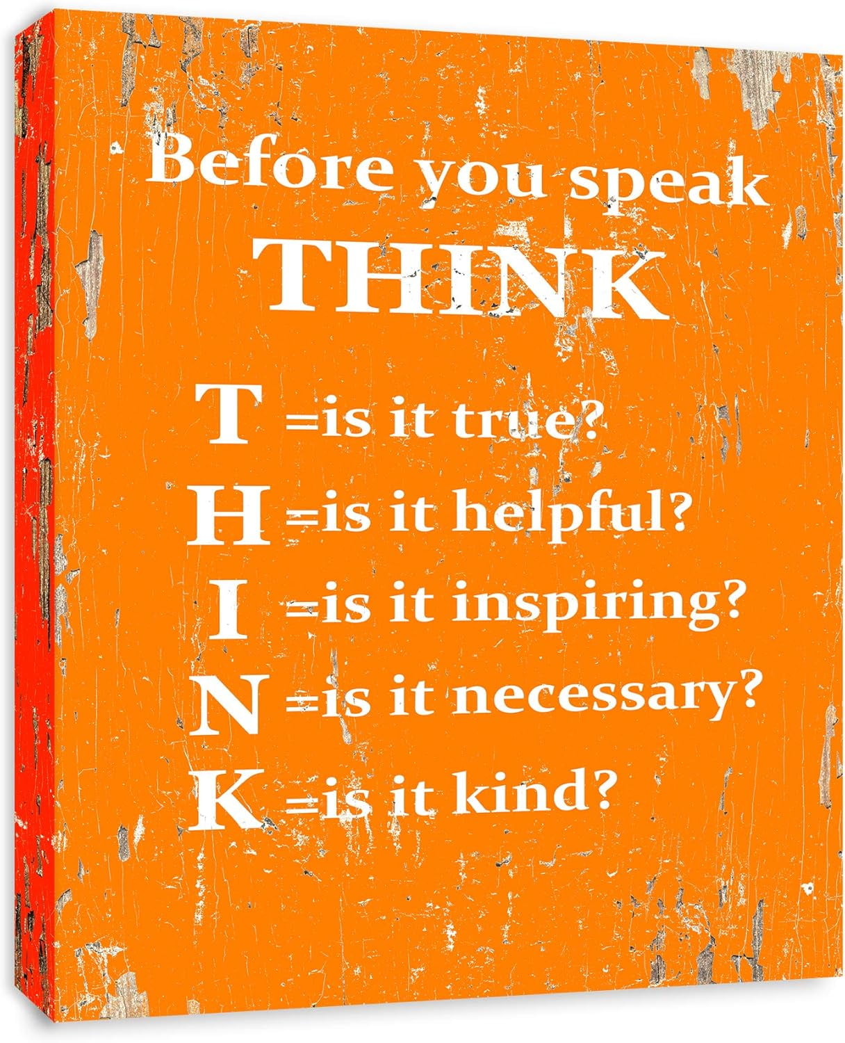 Asdg76s-Before You Speak Quote Motivational - FRAMED - Canvas Print ...