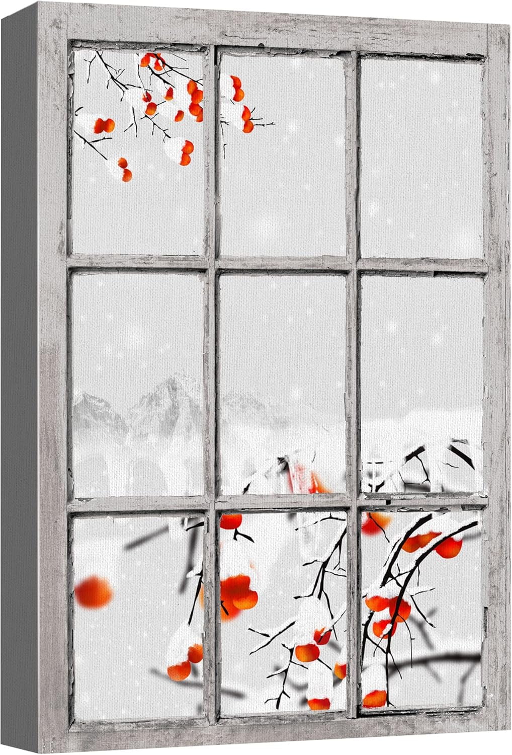 Asdg76s-Canvas Print Wall Art Window View Dandelion Flower ...