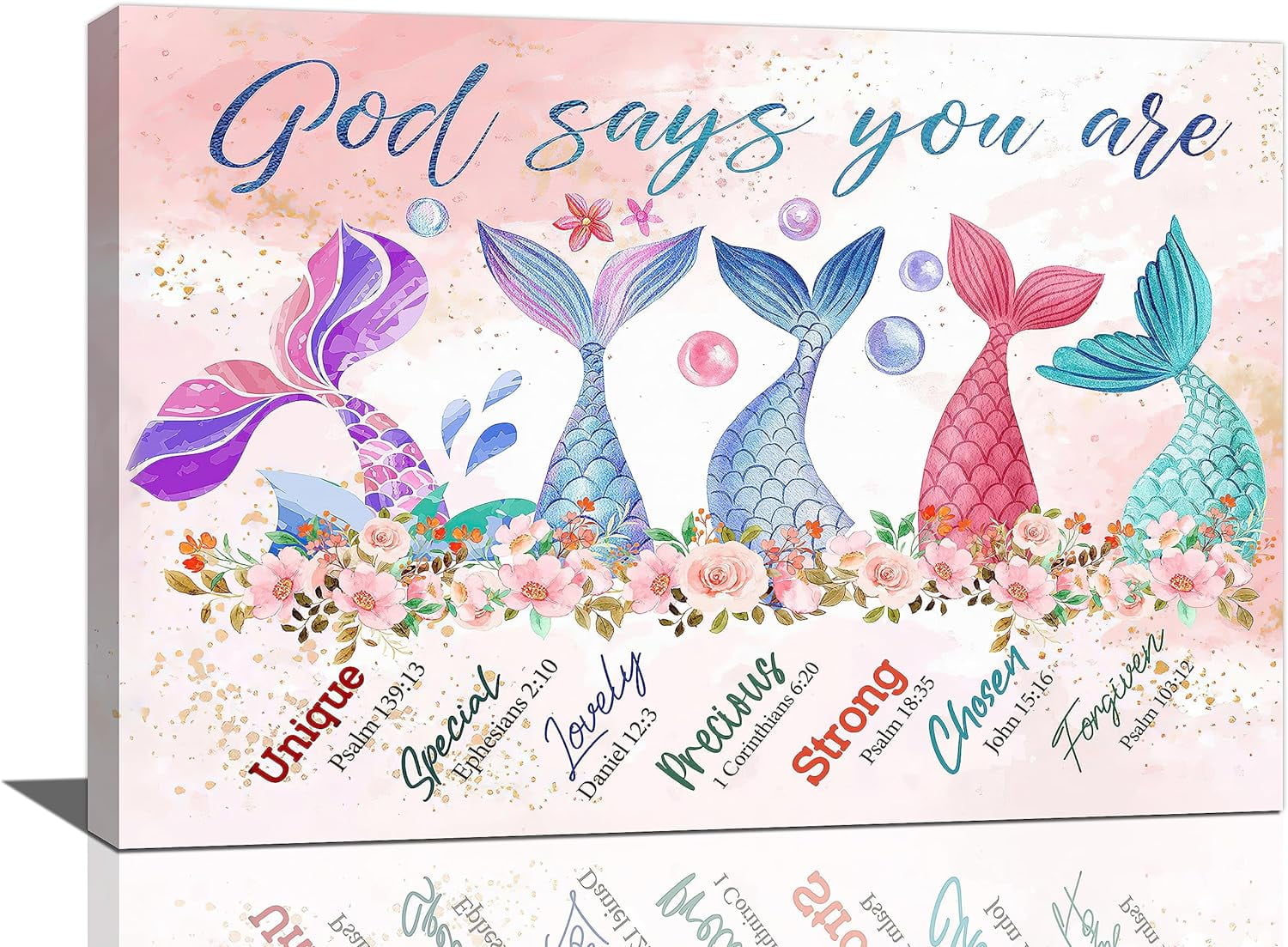 Asdg76s-Christian Hummingbird Wall Art God Says You Are Canvas Prints ...