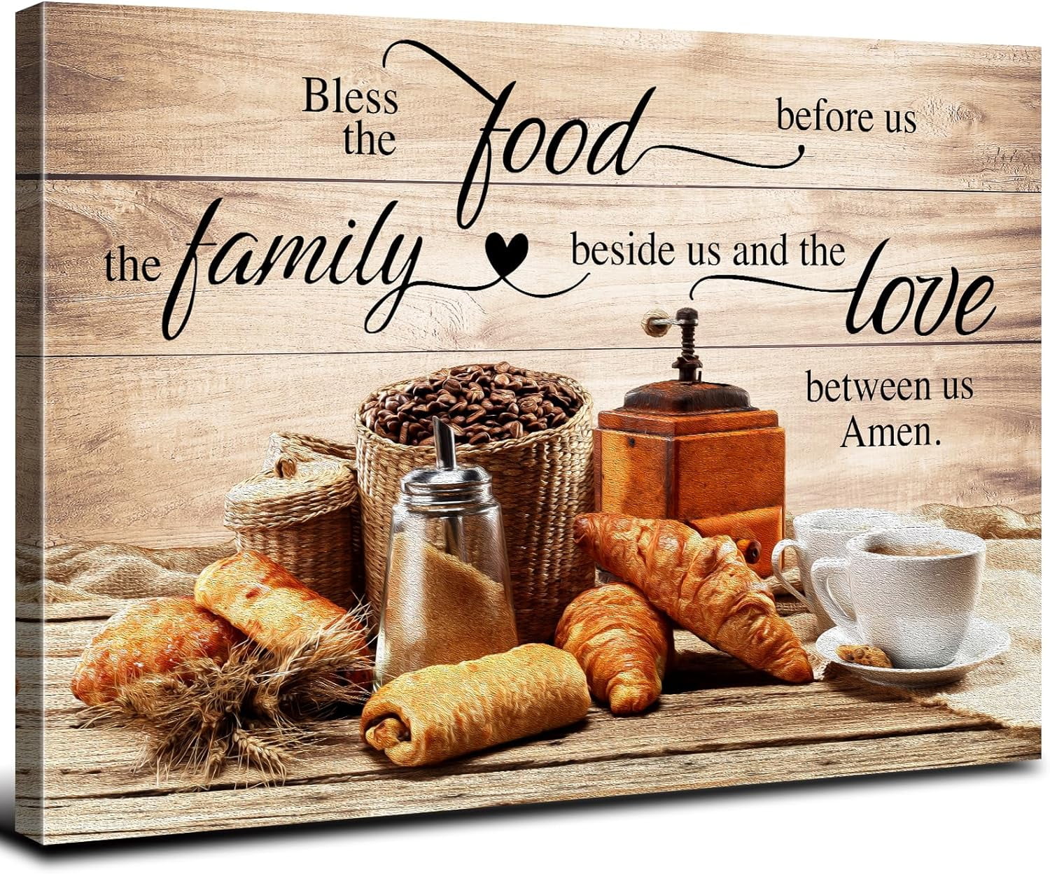 Asdg76s-Christian Wall Art Farmhouse Dining Room Pictures Bless The ...