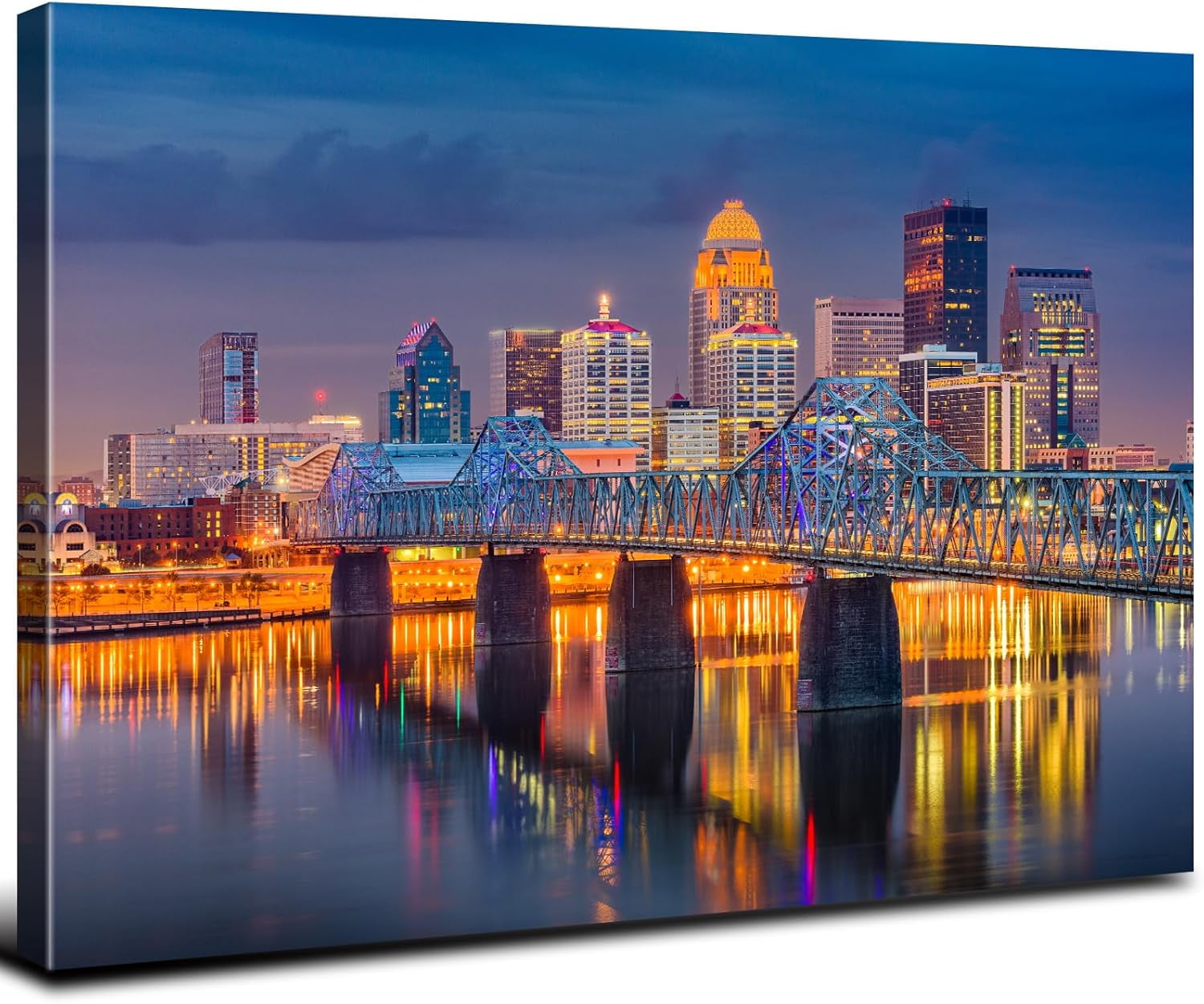 Asdg76s-City Landscape Wall Art for Bedroom Wall Decor Colorful Night ...