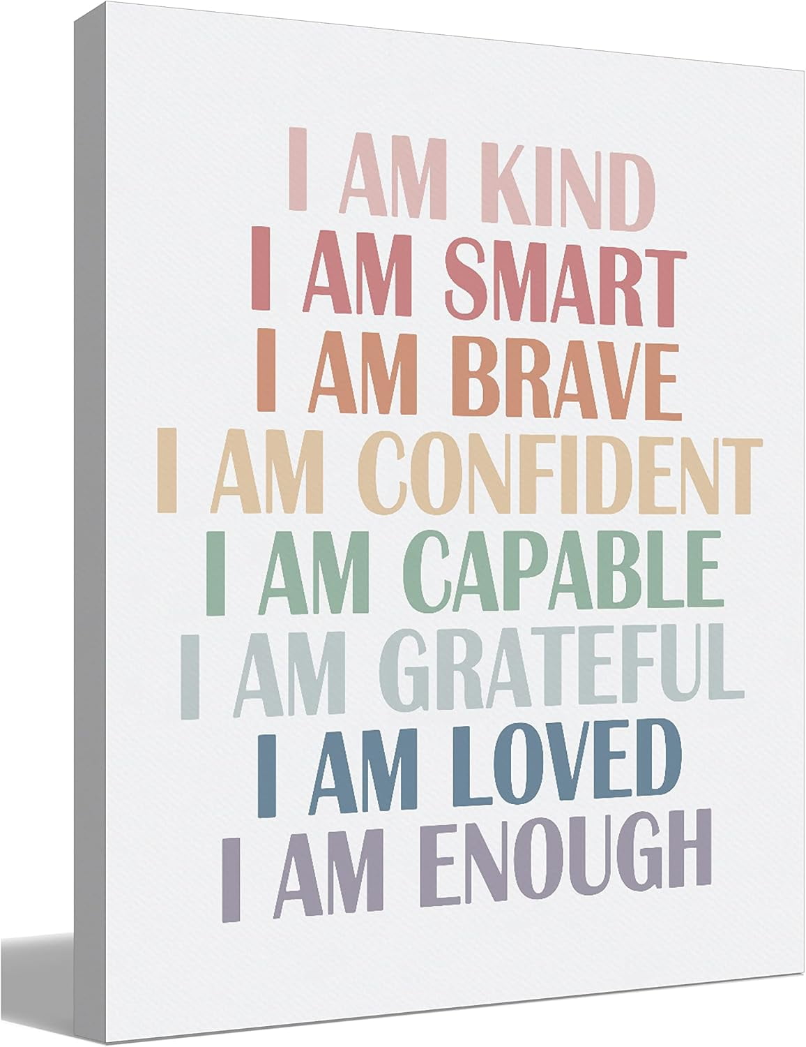 Asdg76s-Classroom Decor I Am Kind I Am Smart I Am Brave Canvas Wall Art ...