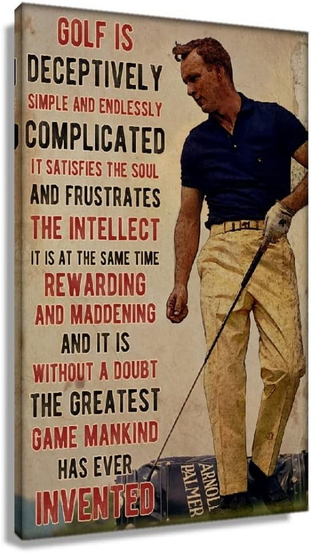 Asdg76s-Framed Golf Wall Art Sports Quote Poster Canvas Saying Vintage ...