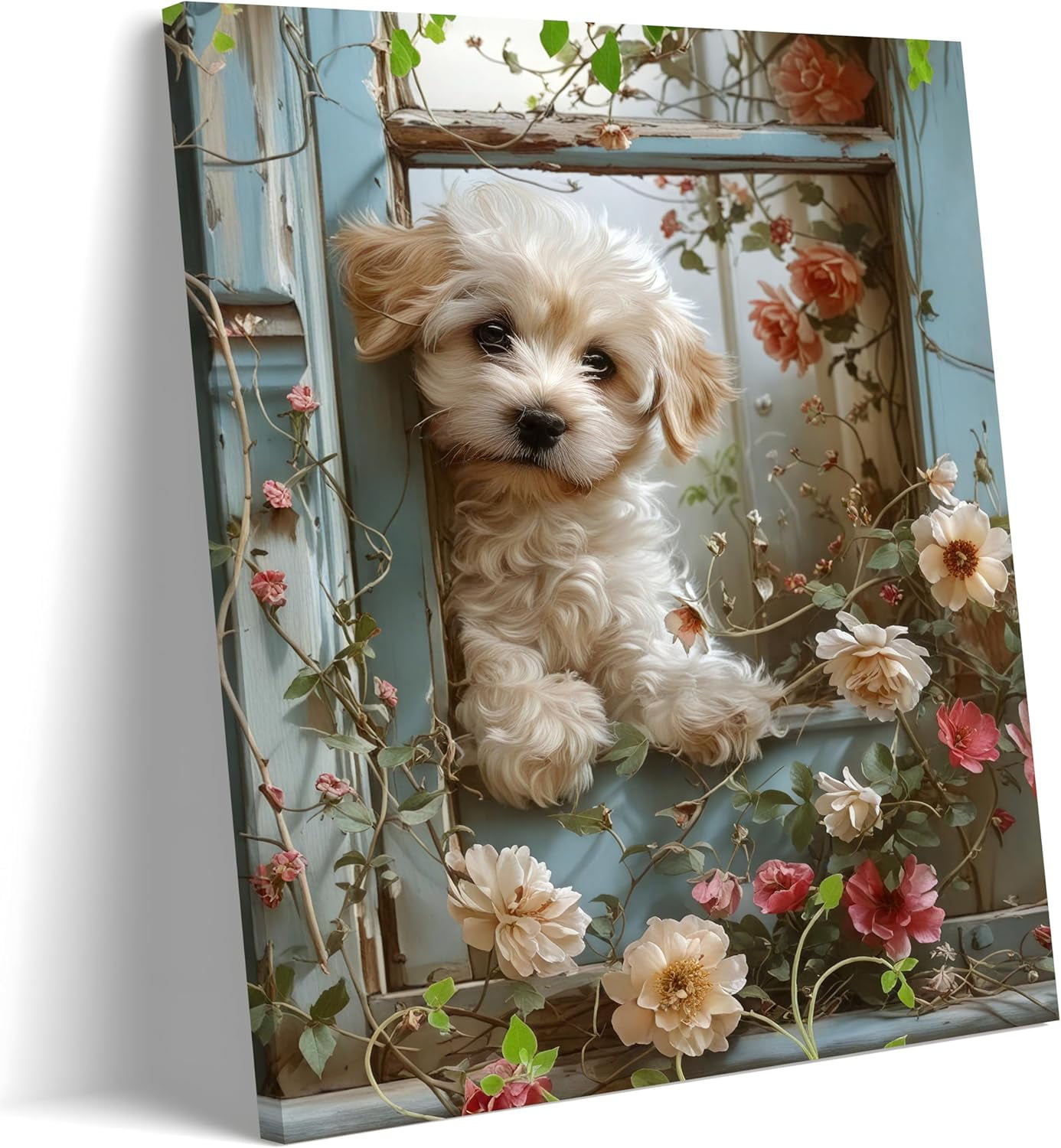 Asdg76s-Framed Vintage Cats Canvas Wall Art, Funny Animal Reading Books ...