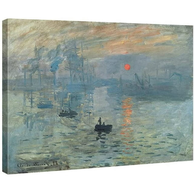 Asdg76s-Impression Sunrise Modern Stretched and Framed Giclee Canvas ...