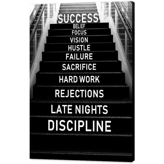 Asdg76s-Inspirational Office Decor Wall Art Canvas Ladder to Success ...