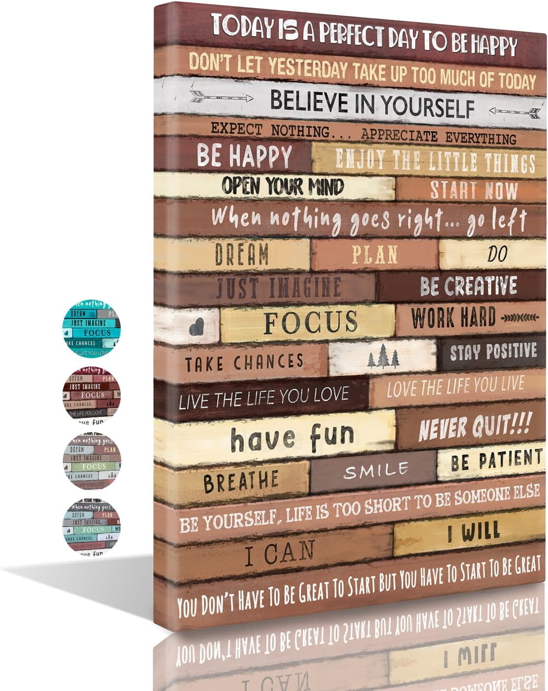 Asdg76s-Inspirational Wall Art Canvas 3 Pcs of 12 x 16 in (FAILURE ...