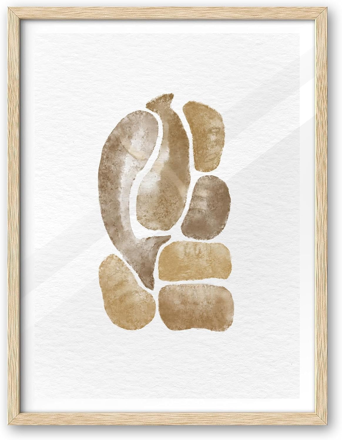 Asdg76s-Natural OAK Wood Identity in Christ Thumbprint Framed Wall Art ...