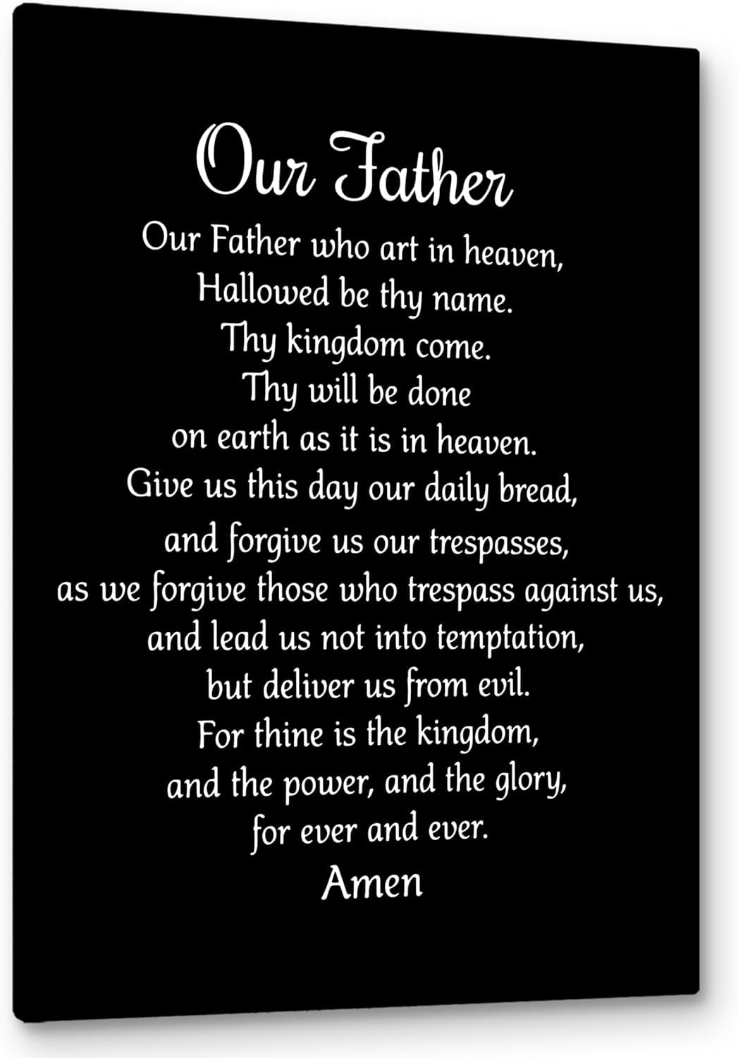 Asdg76s-Our Father Prayer Wall Decor,Christian The Lords Prayer Wall ...