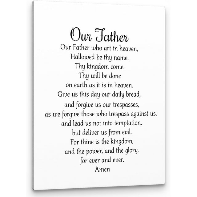 Asdg76s-Our Father Prayer Wall Decor,Christian The Lords Prayer Wall ...