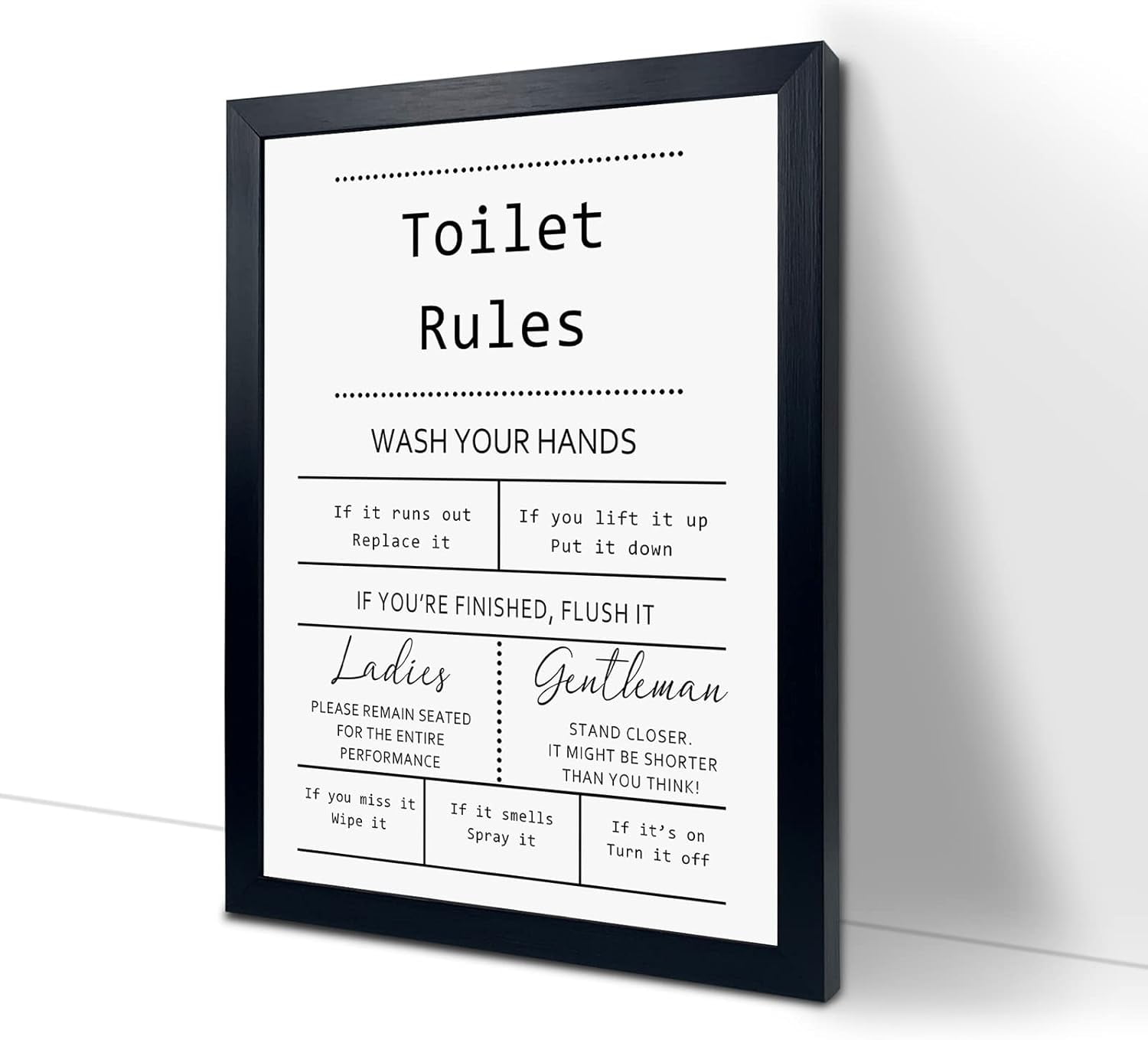 Asdg76s-Toilet Paper On Head,Black Framed Funny Animal Prints, Vintage ...