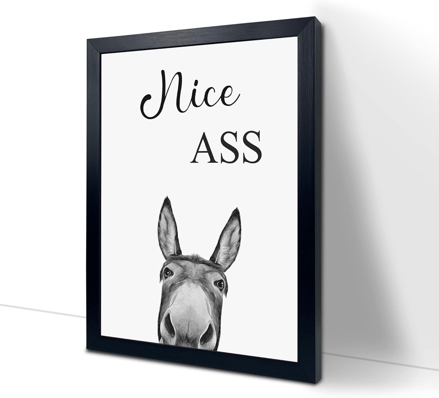 Asdg76s-Toilet Paper On Head,Black Framed Funny Animal Prints, Vintage ...