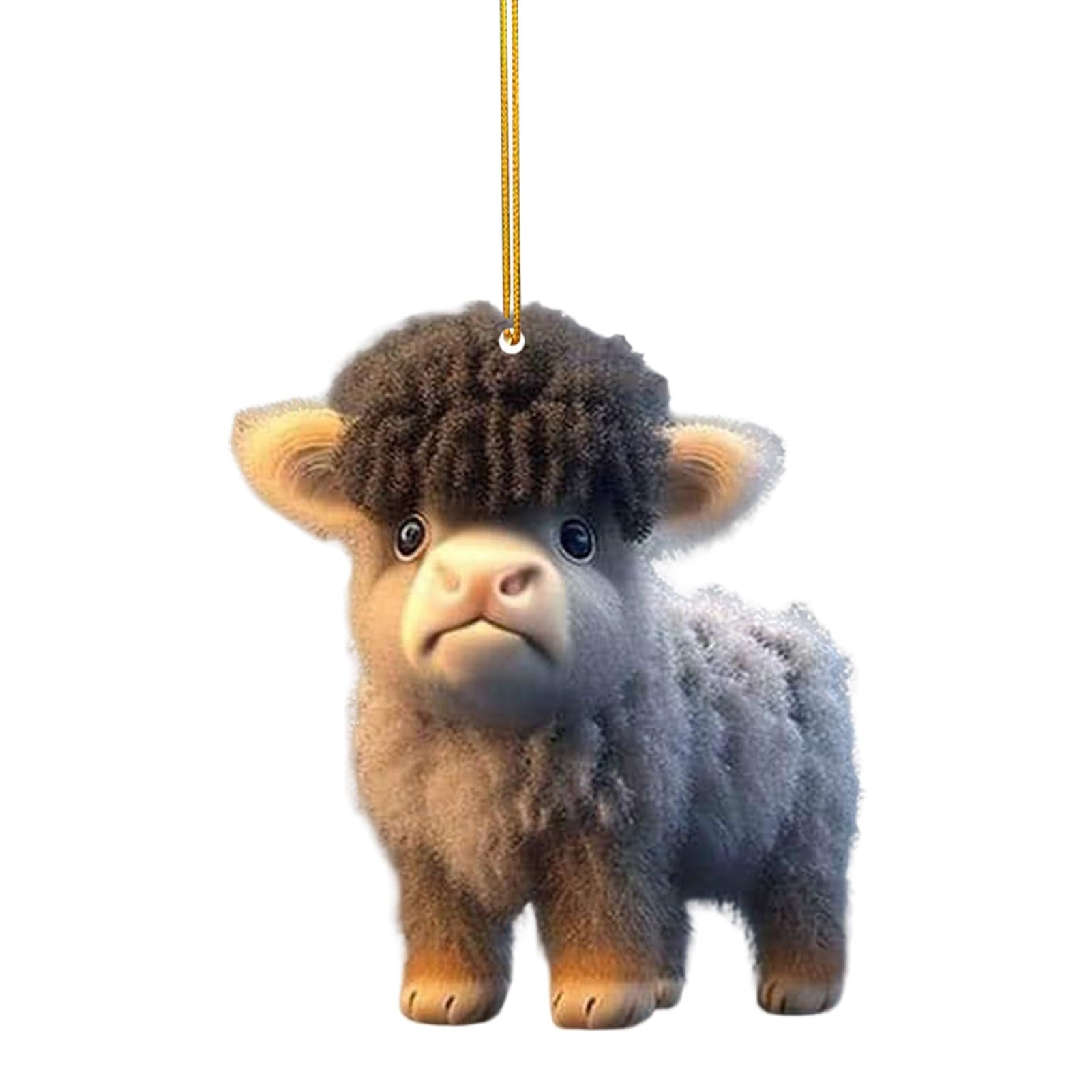Asdomo Cute Cartoon Cattle Cow Decor,Acrylic Flat Highland Cow ...