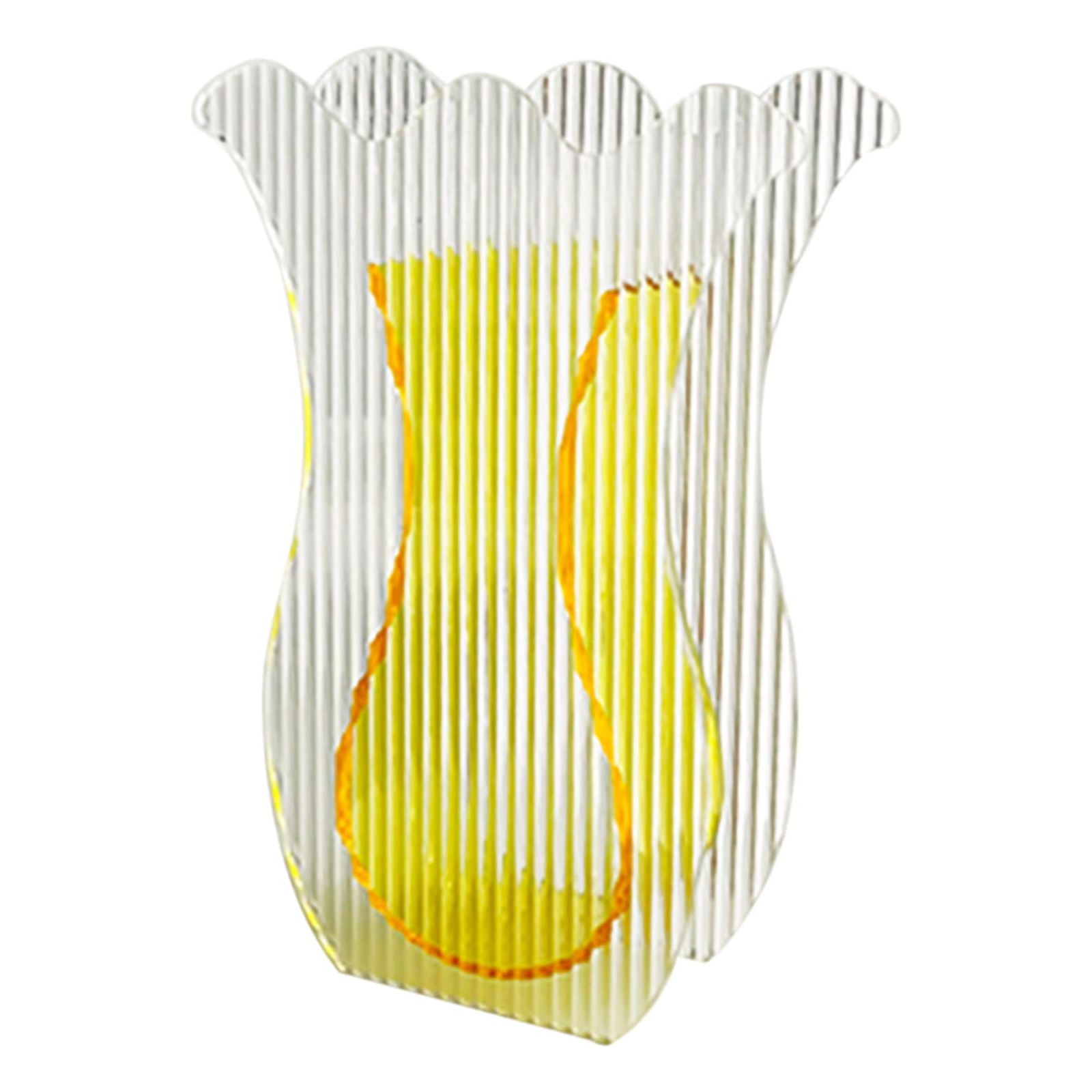 Asdomo Geometric Acrylic Flower Vase, Wave Shaped Vases For Flower ...