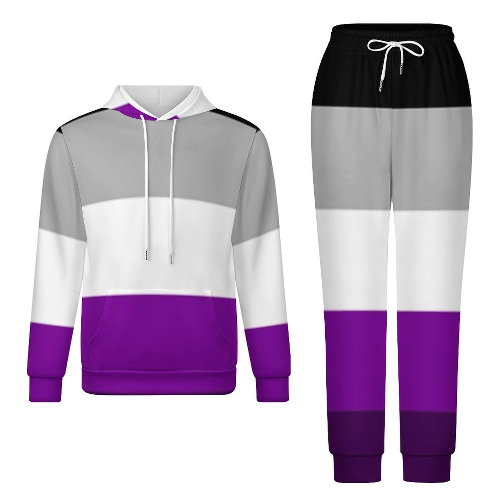 Asexual Pride Flag Hoodie Pant Suits Men Women Hooded Sweatshirts ...