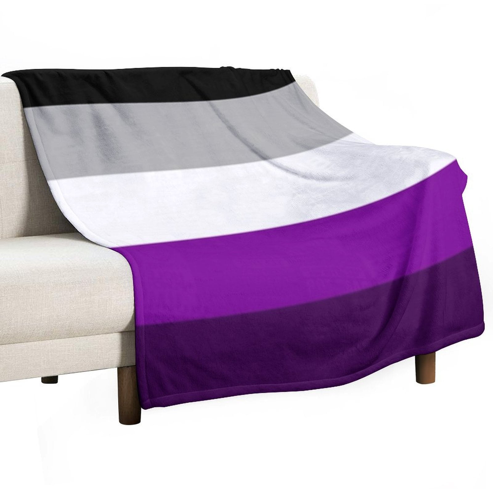 Asexual Pride Flag Soft Flannel Blanket for Beds Bedroom Sofa Picnic ...