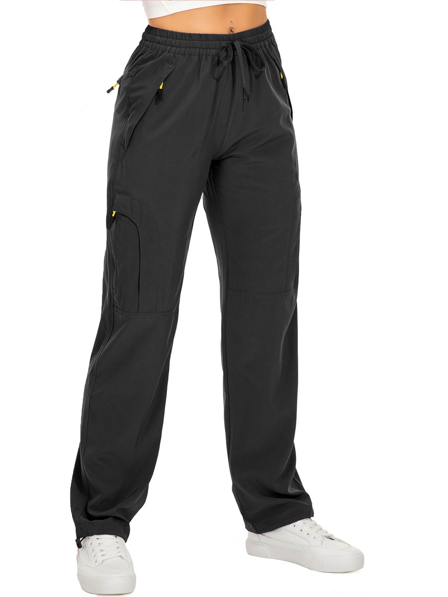 FEN AI Black Cargo Pants Women Quick Dry Hiking Pant UPF 50 Lightweight ...