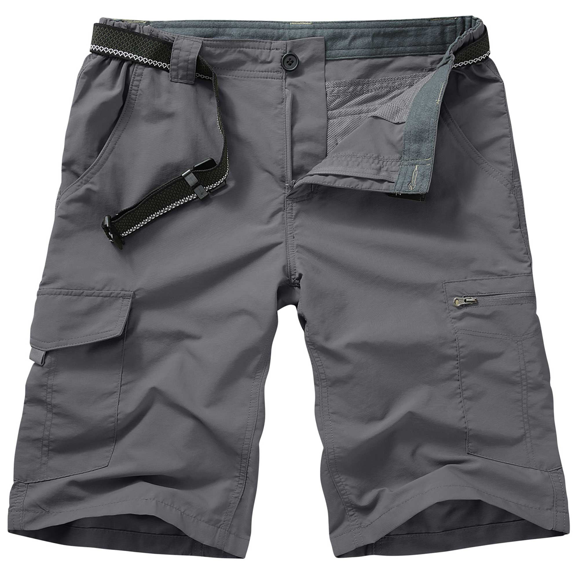 Asfixiado Men Outdoor Casual Shorts Expandable Waist Quick Dry Cargo ...