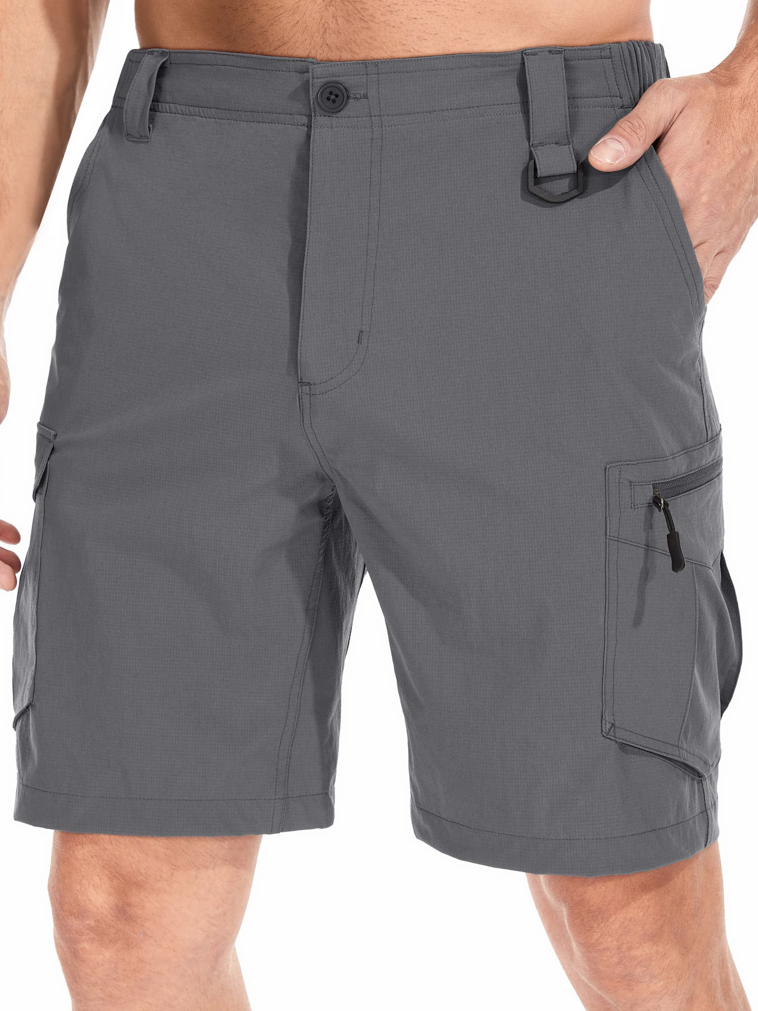 FEN AI Men Quick Drying Outdoor Cargo Shorts Breathable Hiking Fishing ...