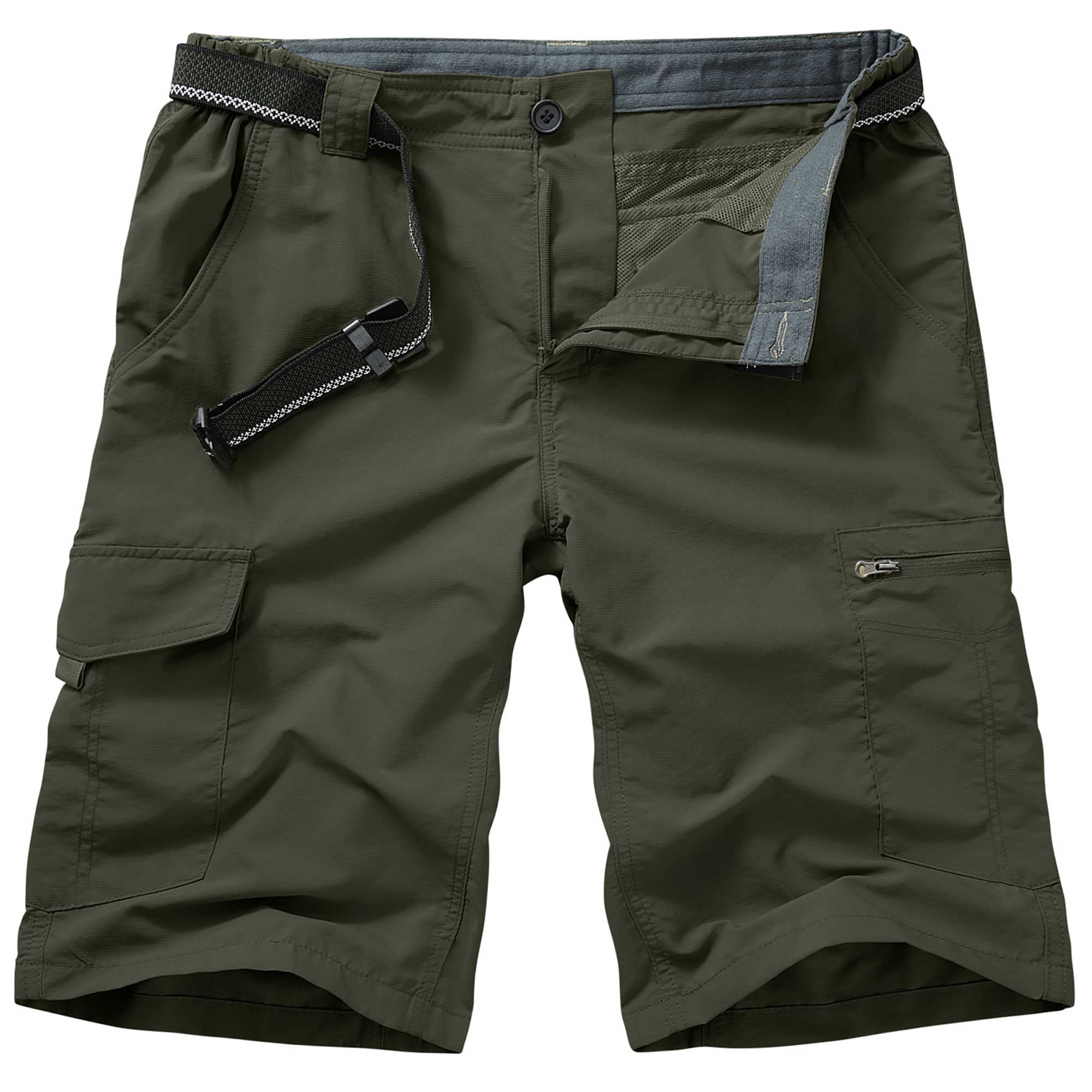 Asfixiado Men's Hiking Cargo Shorts, Quick Dry Outdoor Stretch Tactical ...