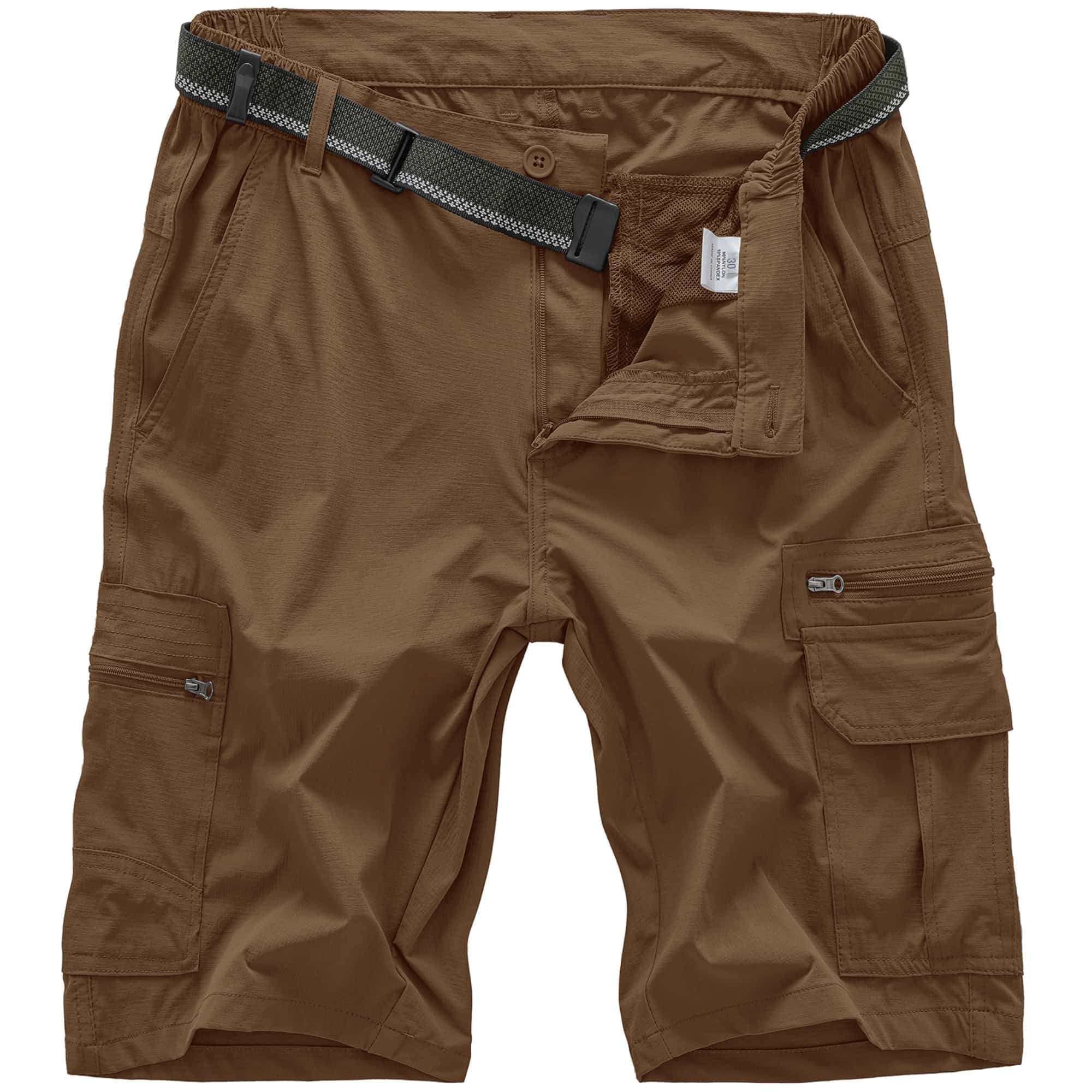 FEN AI Mens 6 Pockets Wrok Cargo Hiking Short Water Resistant Quick Dry ...