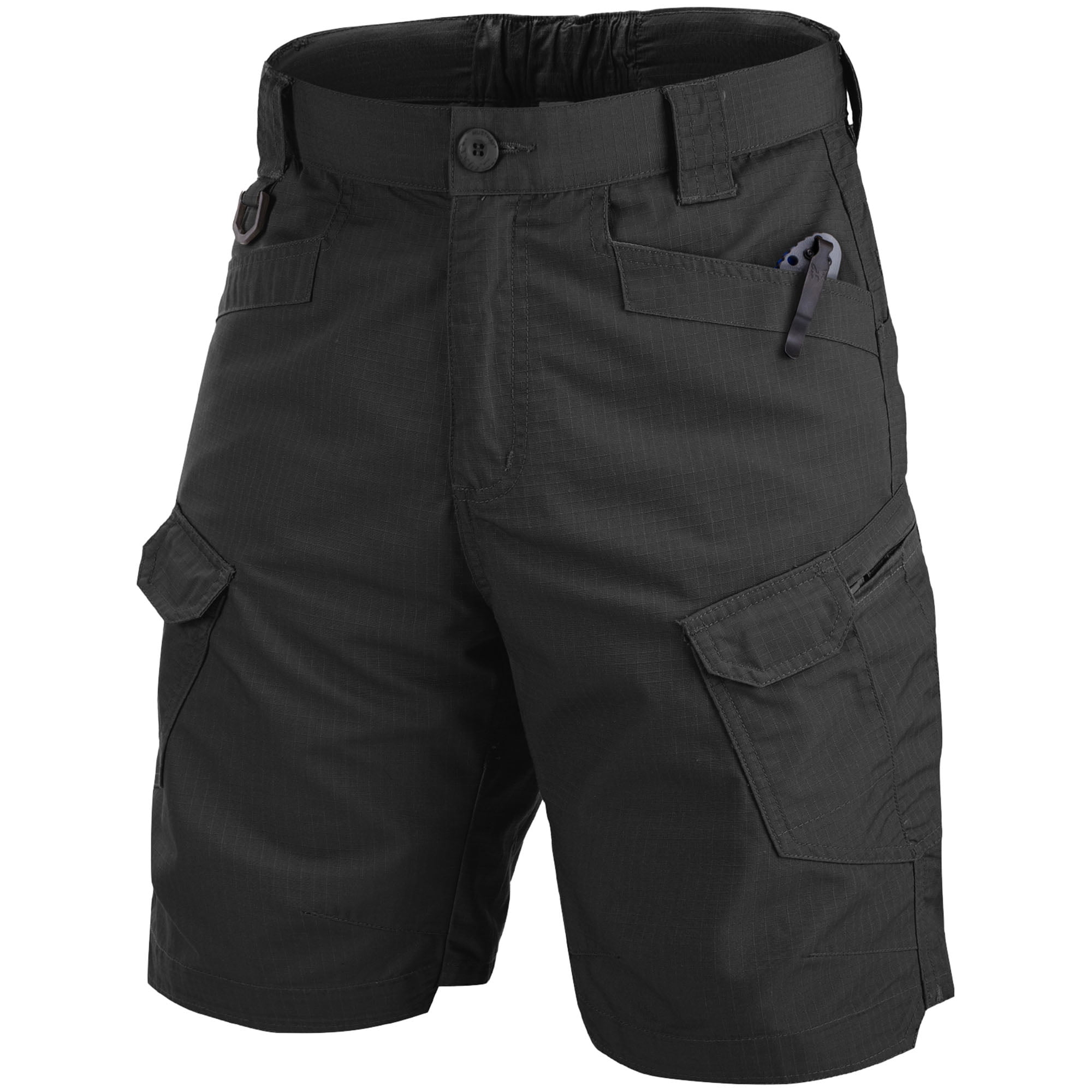 Asfixiado Black Cargo Shorts Men Rip Stop Tactical Shorts Stretch ...