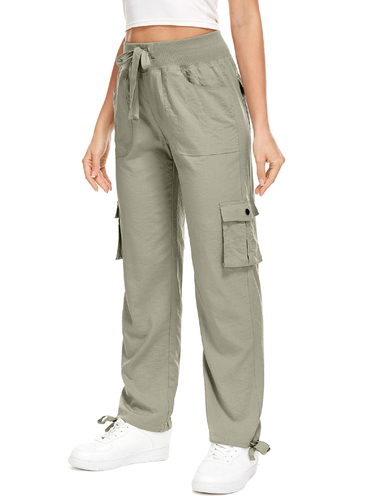 Asfixiado Women Drawstring Cargo Pants UPF 50+ Outdoor Sport Camping ...
