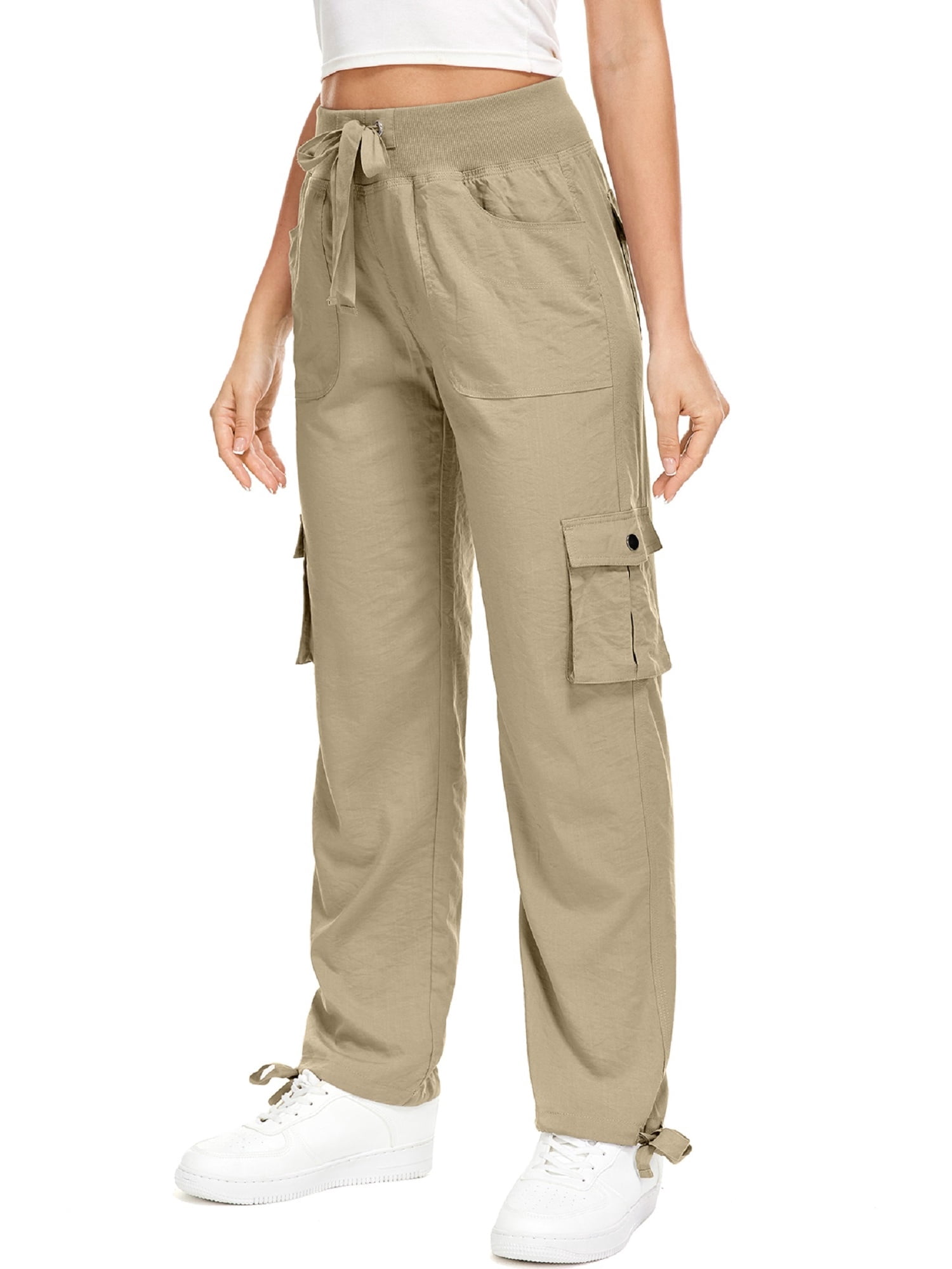 Asfixiado Women's Lightweight Hiking Pants Quick Dry Cargo Pant Outdoor ...