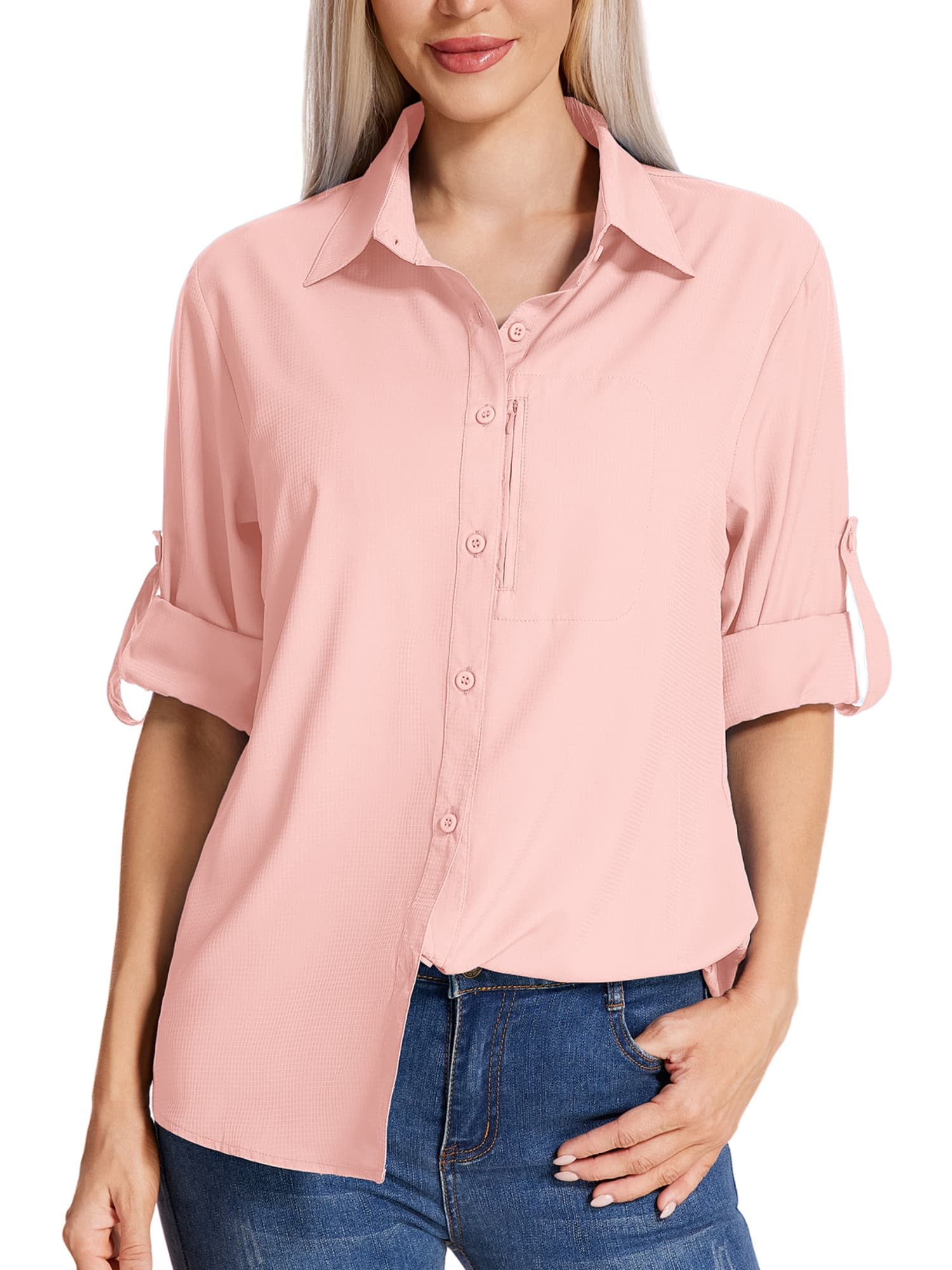 Asfixiado Women's UPF 50 Long Sleeve Sun Protection Shirts Quick Dry Outdoor Fishing Hiking ...