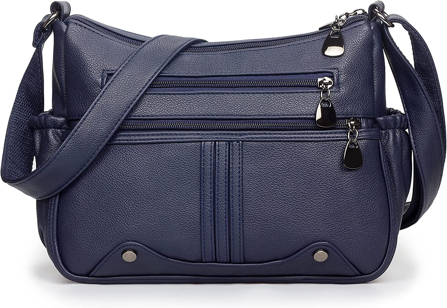 Asge Women Soft PU Leather Shoulder Handbag Multi Pocket Crossbody Bag ...