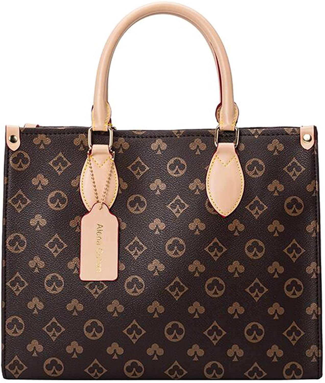 Asge Womens Tote Handbag With Shoulder Strap Brand Foral Pattern PU ...