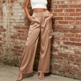 Asgosdo Women Pants High Waisted Botton Straight Wide Leg Solid Color ...