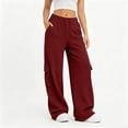 Asgosdo Women's Pants Drawstring High Waisted Wide Leg Loose Fit ...