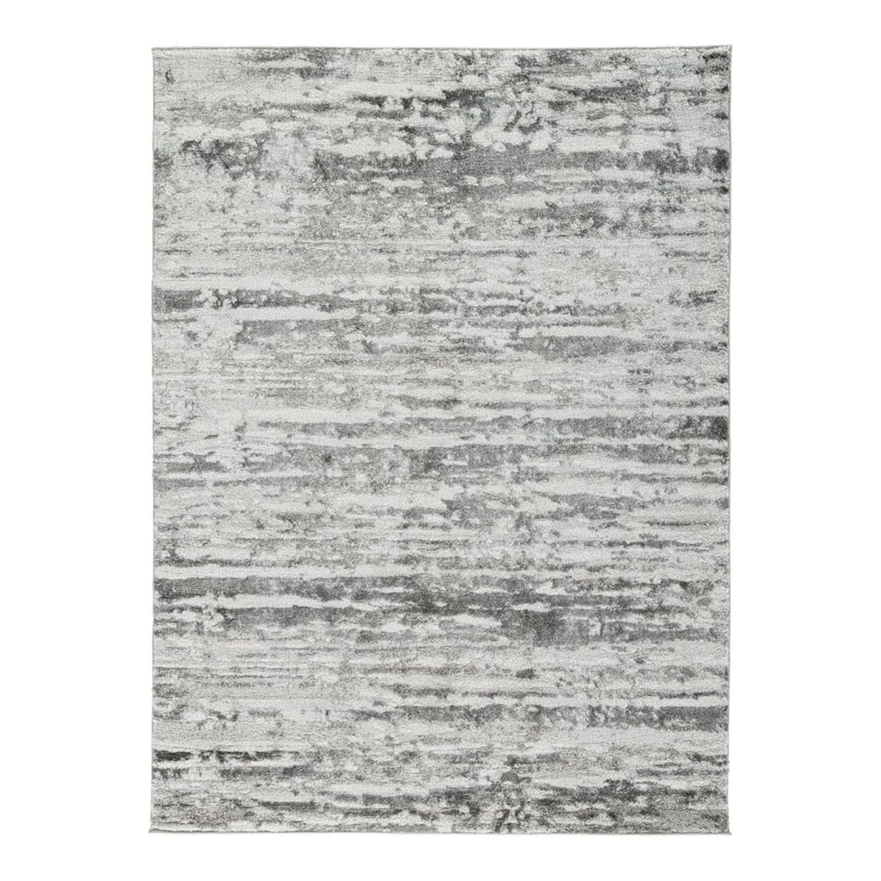 Ash 8 x 10 Modern Area Rug Simple Abstract Art Soft Fabric Ivory Gray ...