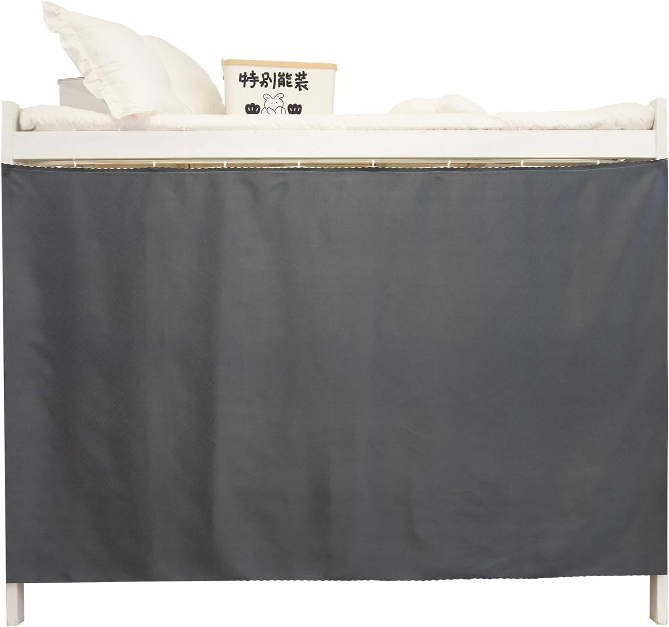 Ash Black Thickened Blackout Bunk Bed Curtain Panel for Twin Bottom ...